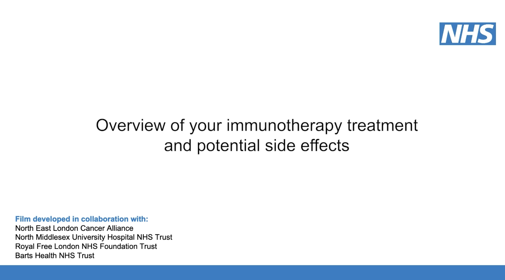 Overview of your immunotherapy treatment and potential side effects ...